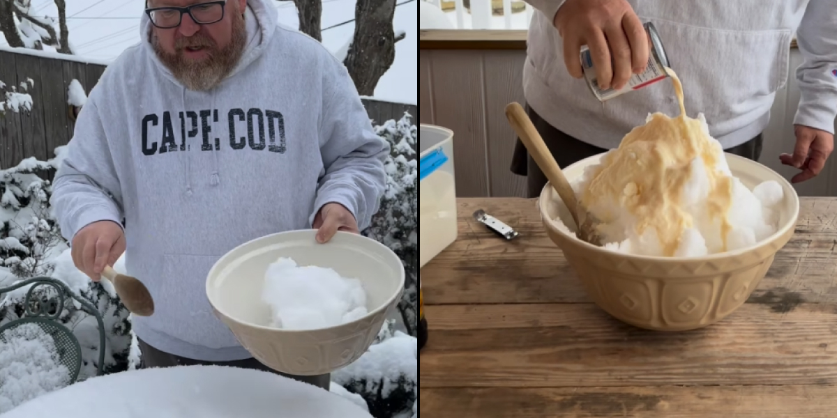 Watch: Jimmy Makes Dessert from Snow - Brilliant or Crazy?