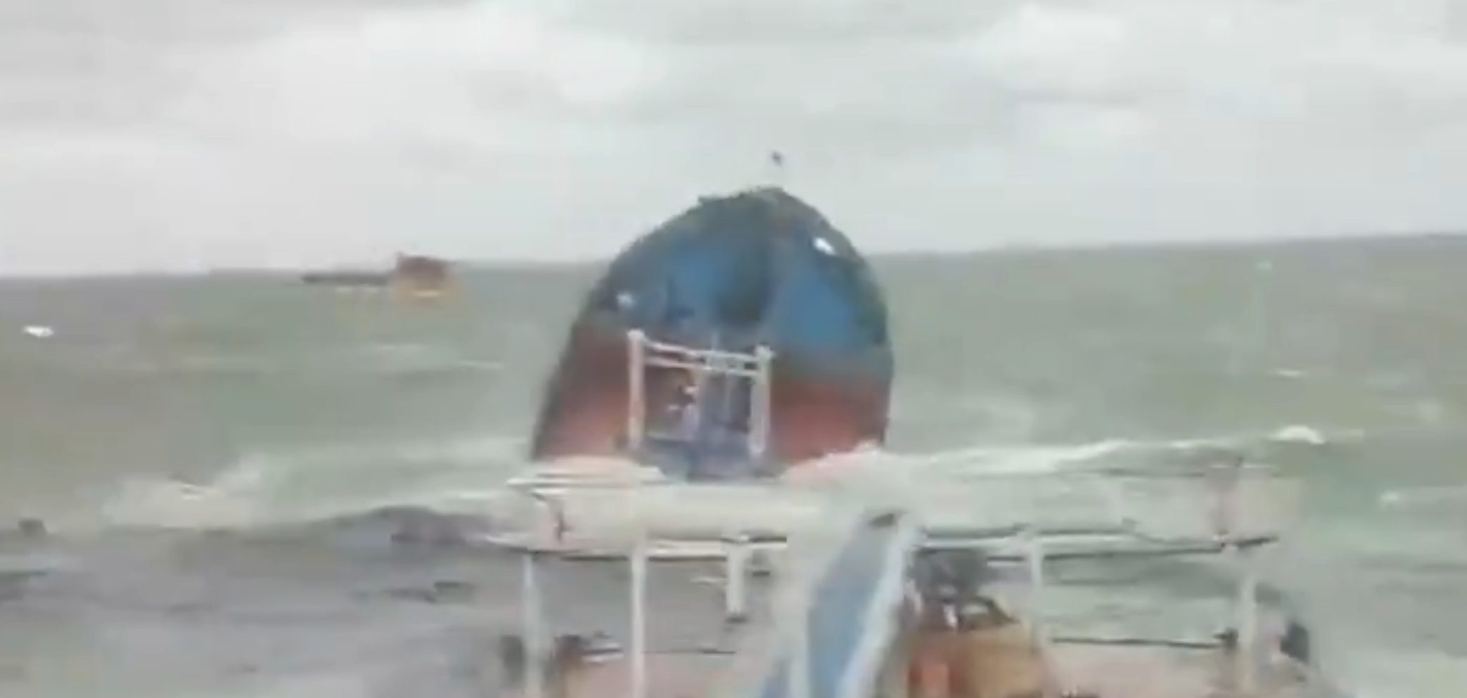 VIDEO: Russian Oil Tanker Splits in Two During Storm, Causing Oil Spill