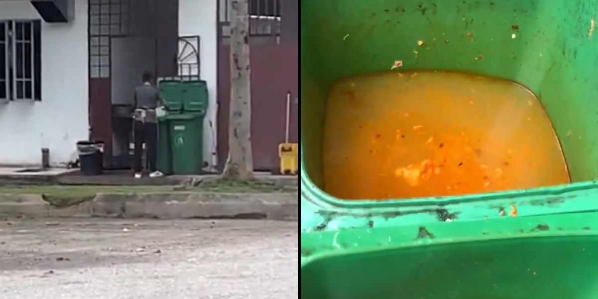 Watch: Restaurant Worker Caught on Video Cleaning Dishes in Dirty Trash Bin